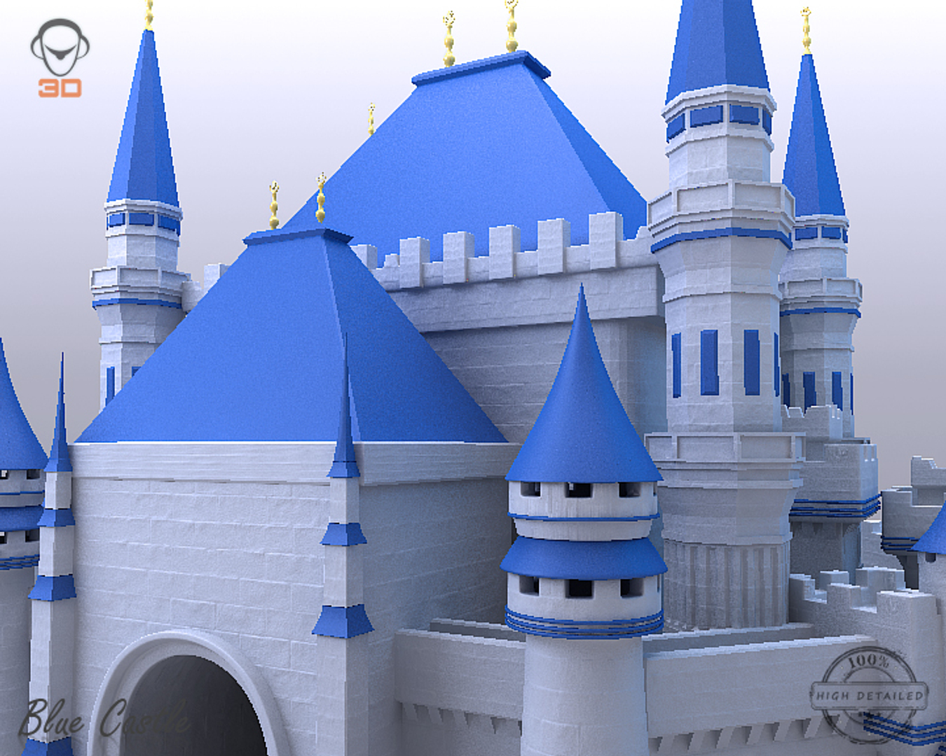 blue castle 3d 3ds