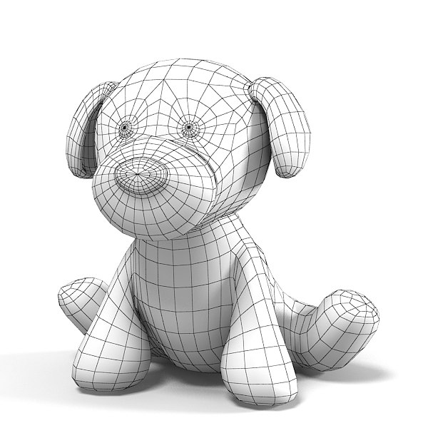 3ds max plush toy dog