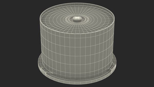 3D model Plastic Spindle Cake Box with 50 Discs - TurboSquid 1807018