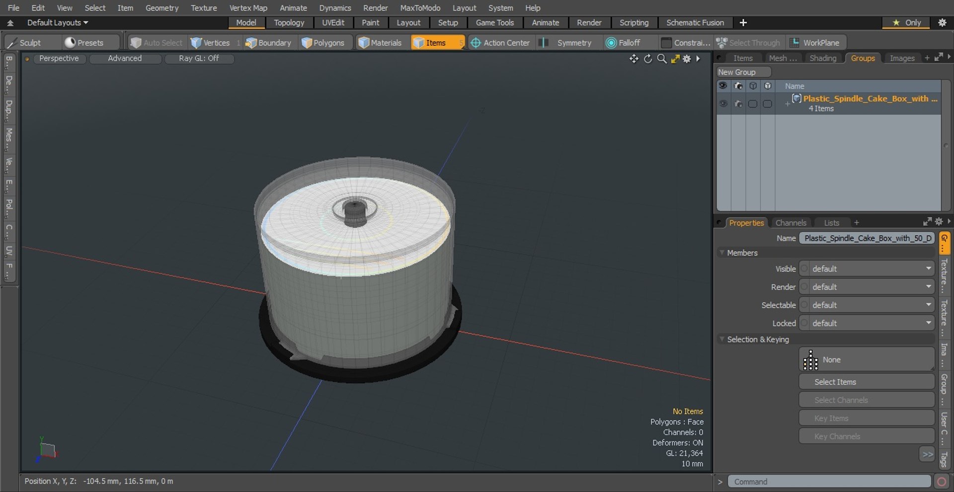 3D Model Plastic Spindle Cake Box With 50 Discs - TurboSquid 1807018