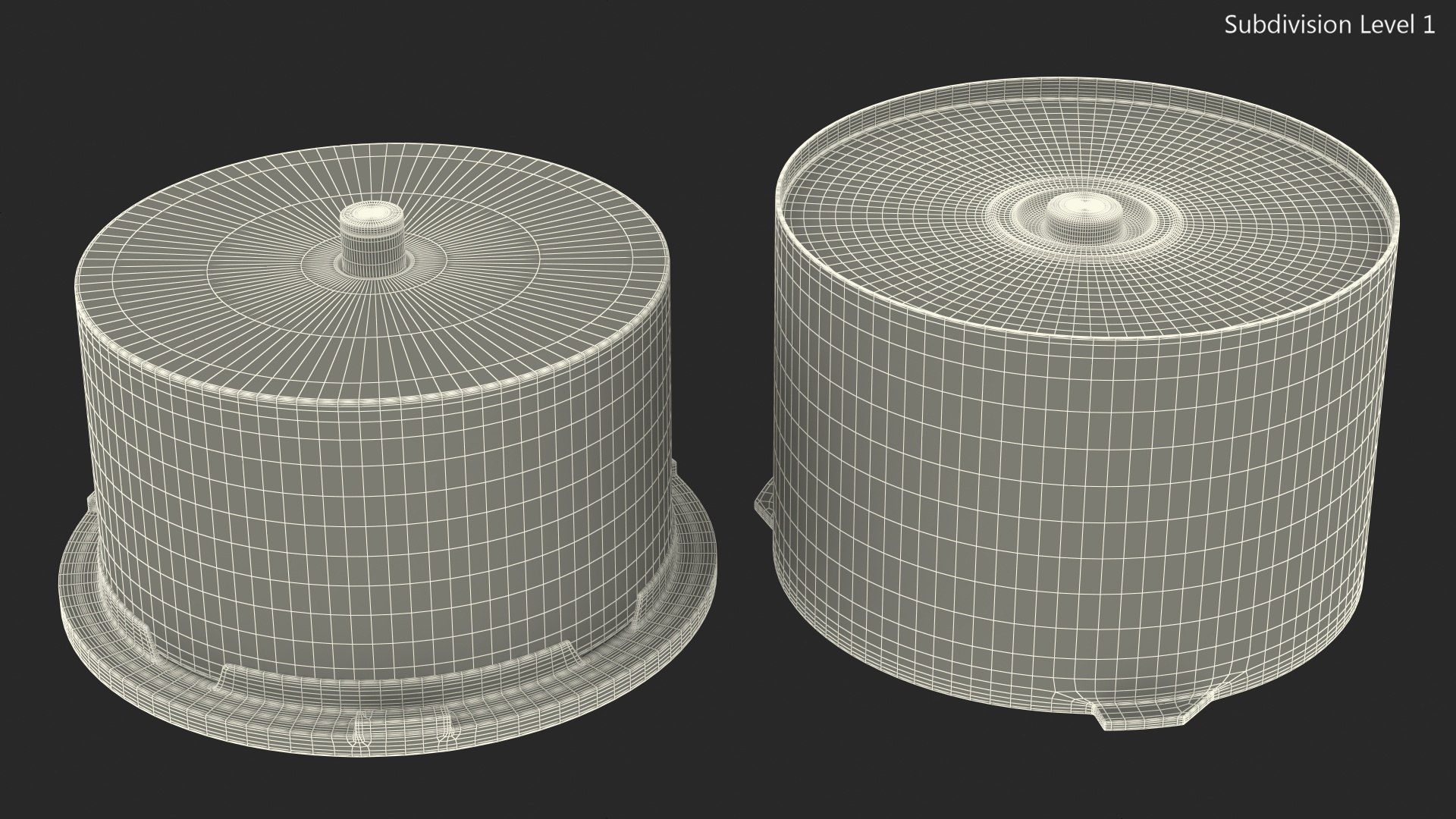 3D Model Plastic Spindle Cake Box With 50 Discs - TurboSquid 1807018