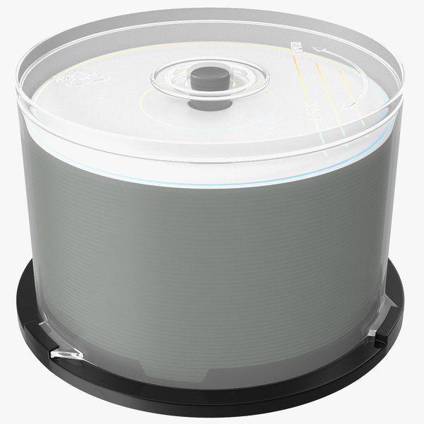 3D model Plastic Spindle Cake Box with 50 Discs - TurboSquid 1807018