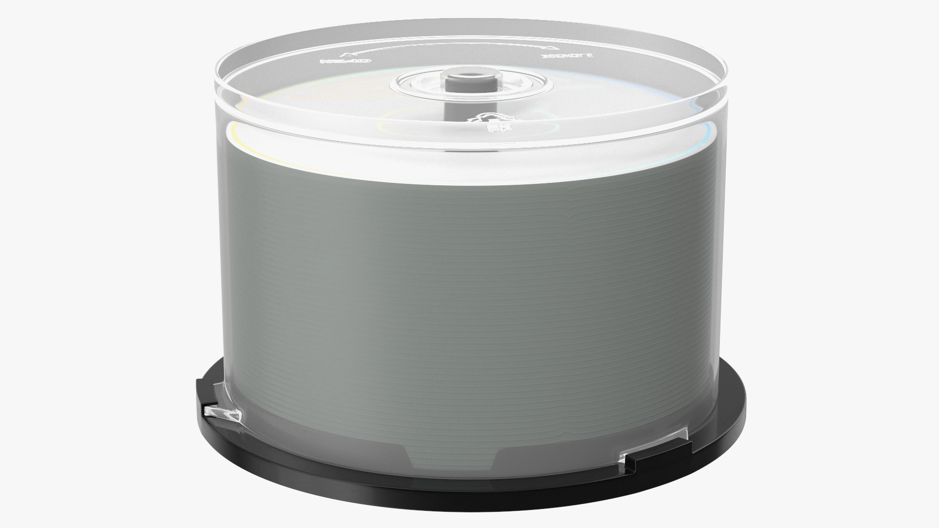 3D Model Plastic Spindle Cake Box With 50 Discs - TurboSquid 1807018