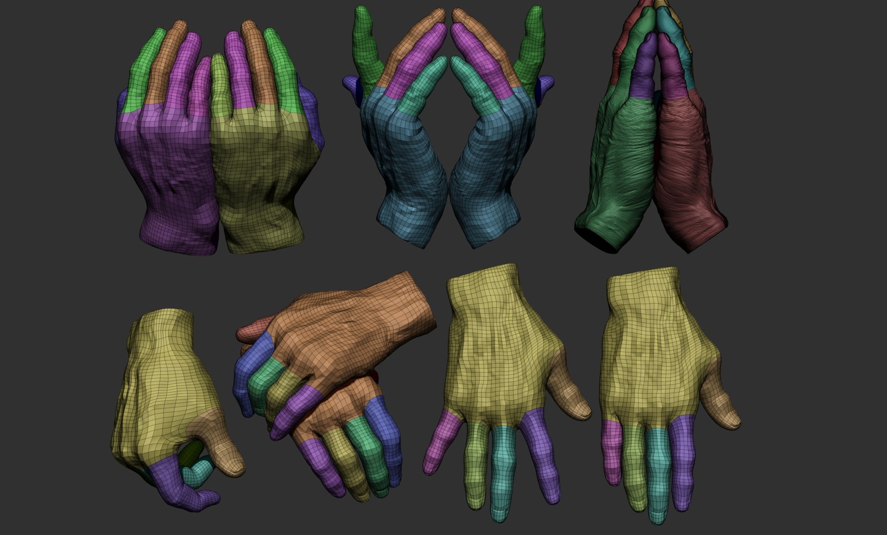Old man hand poses 3D model - TurboSquid 1988069