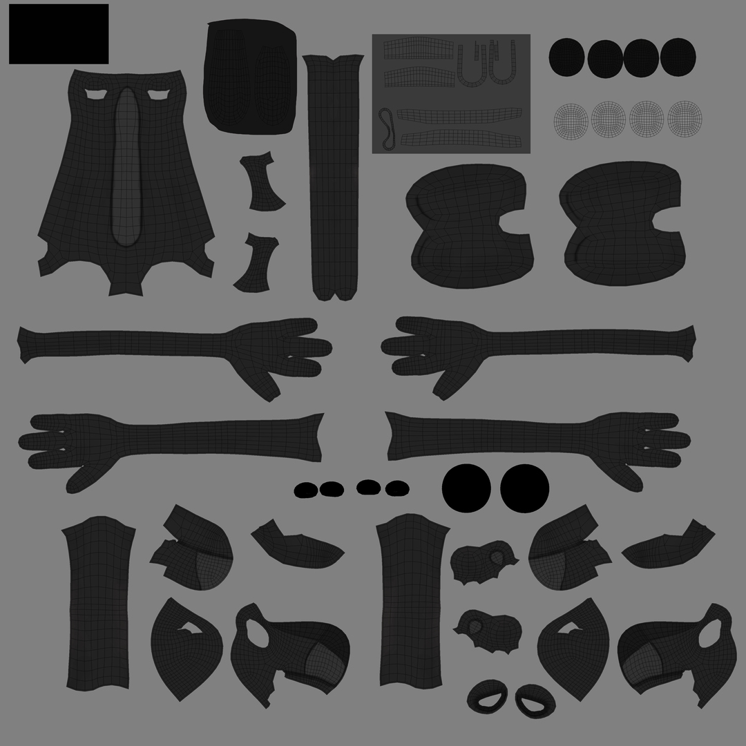 3d pink panther cartoon mesh