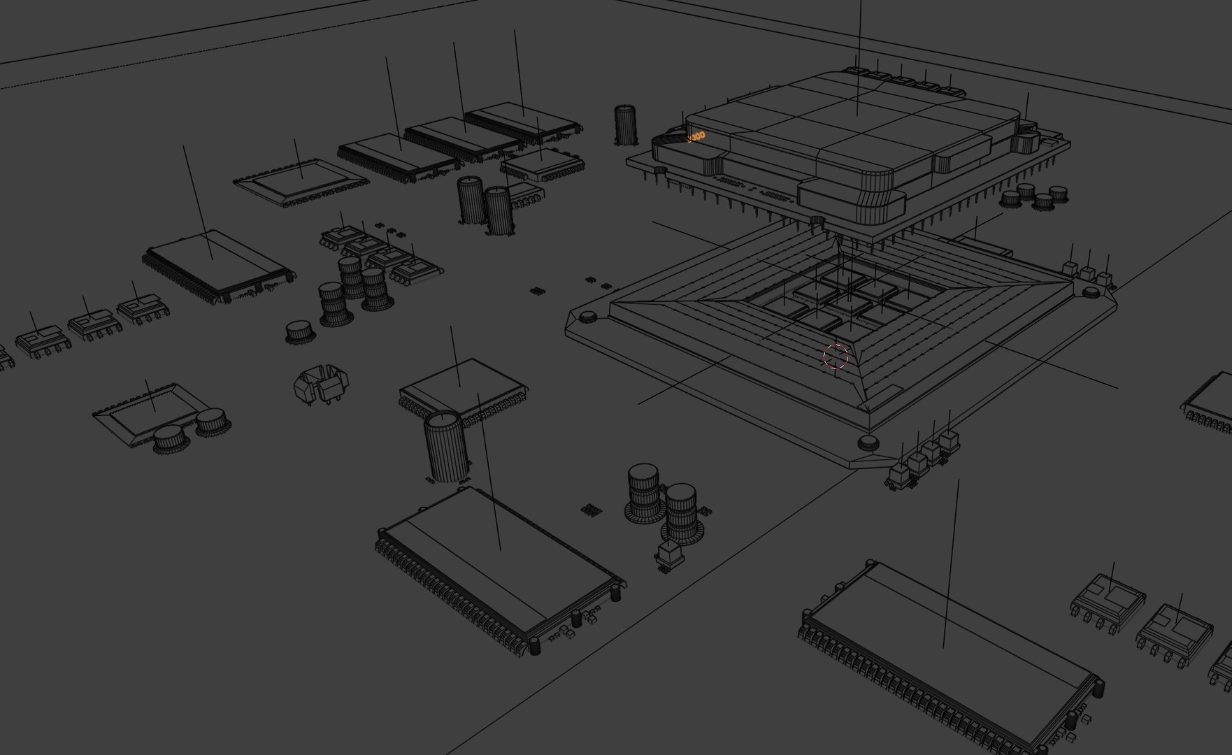 Motherboard With CPU Component Model - TurboSquid 2250355