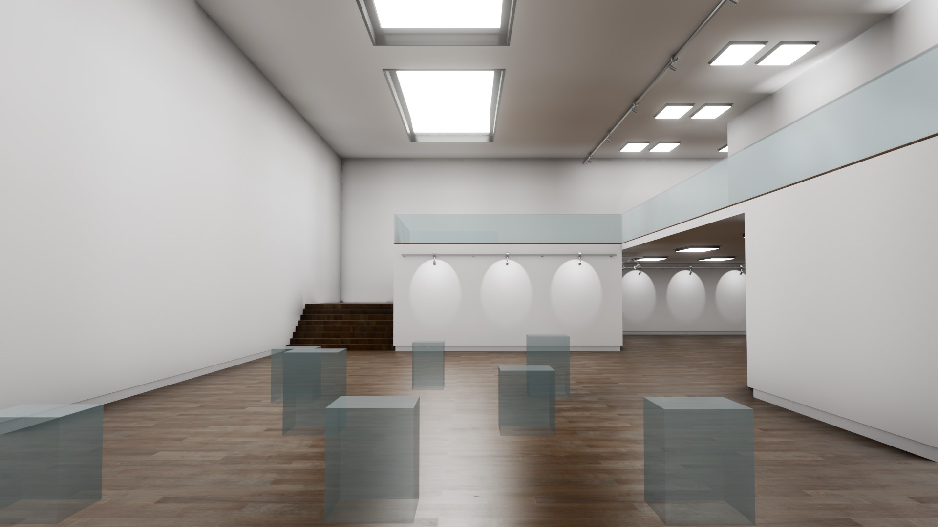 3D model Minimalistic 2-Storey Art Gallery - TurboSquid 2159134