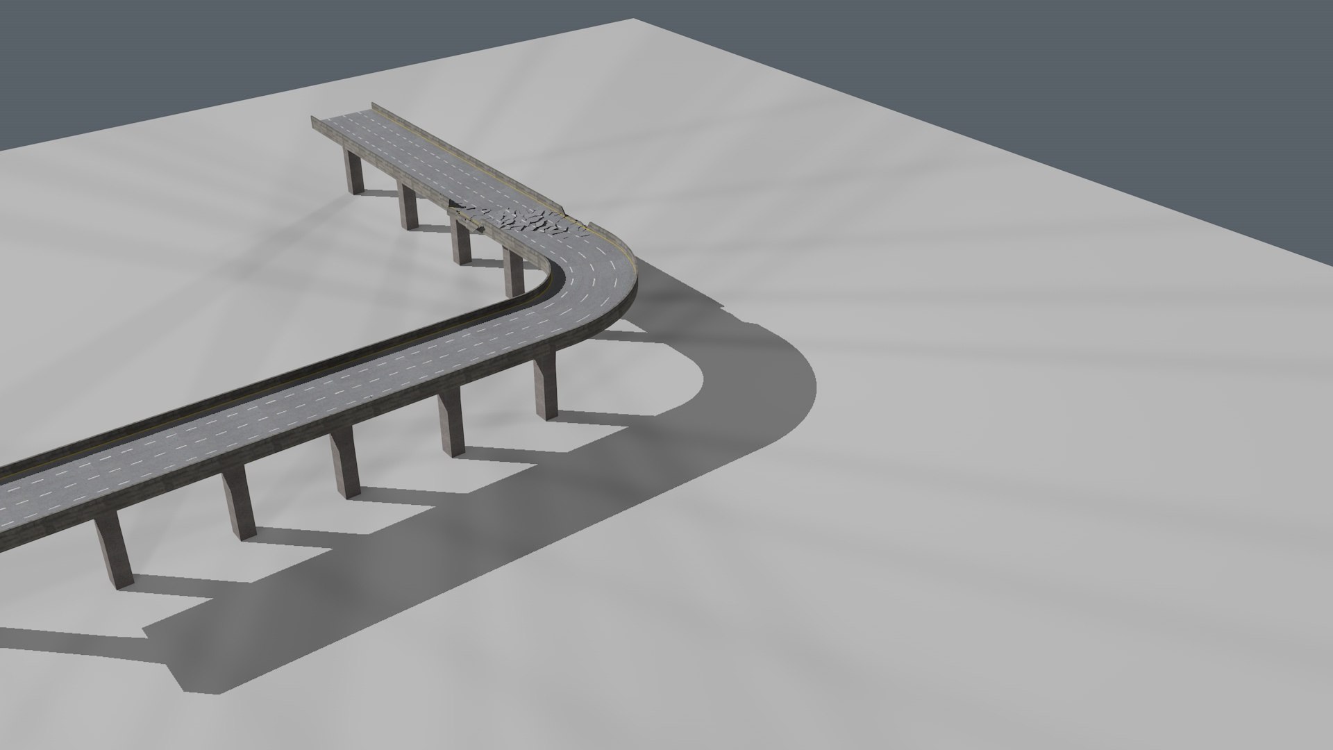 Bridge collapse 2 animations model - TurboSquid 1526304