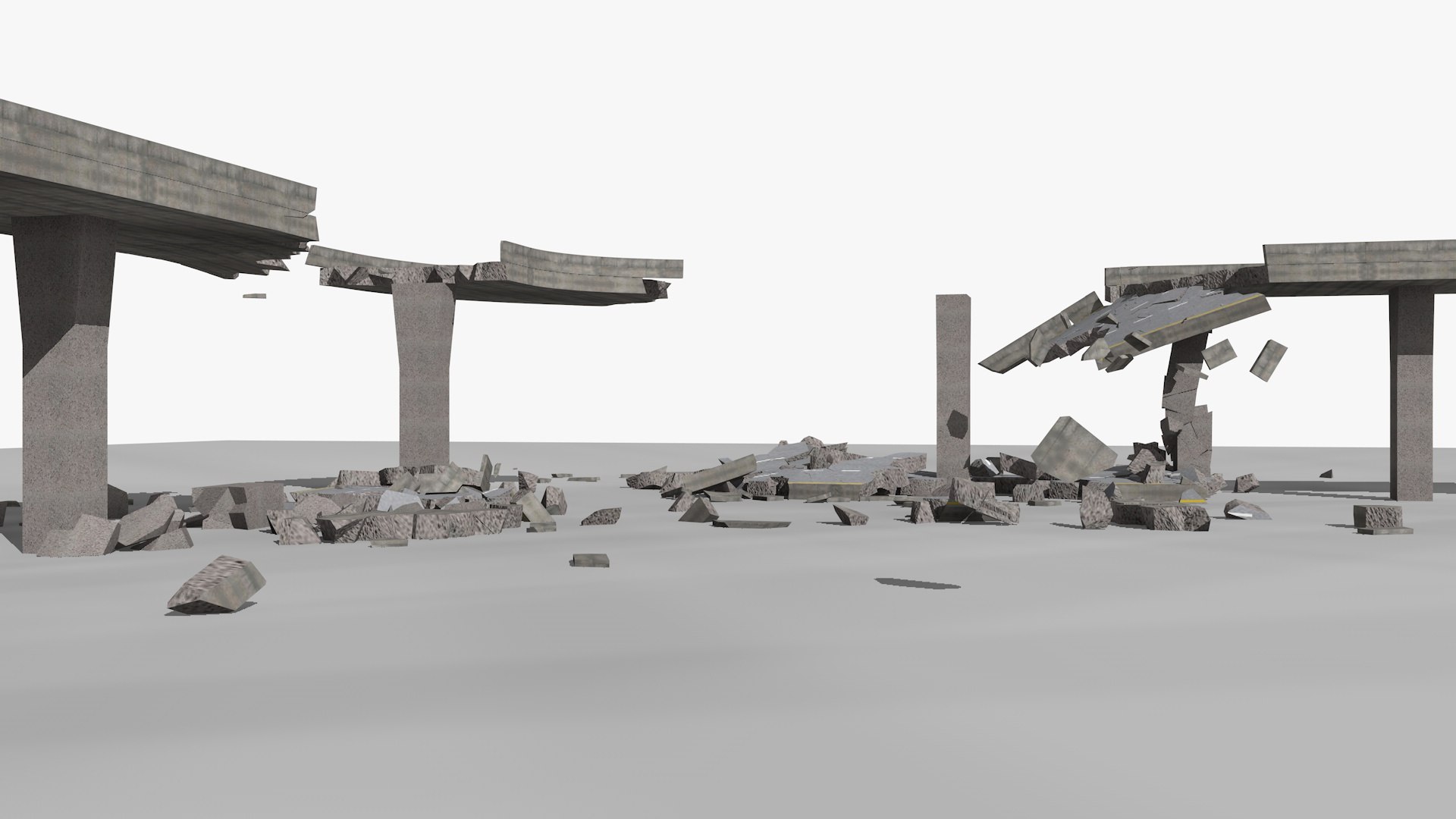 Bridge collapse 2 animations model - TurboSquid 1526304