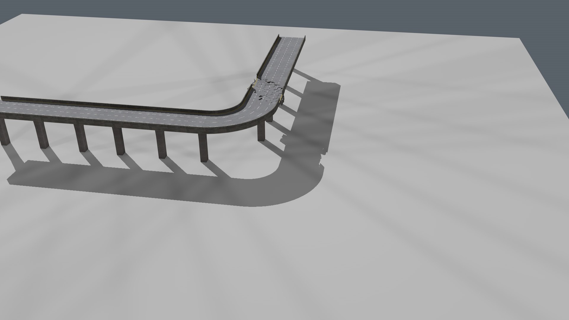 Bridge collapse 2 animations model - TurboSquid 1526304