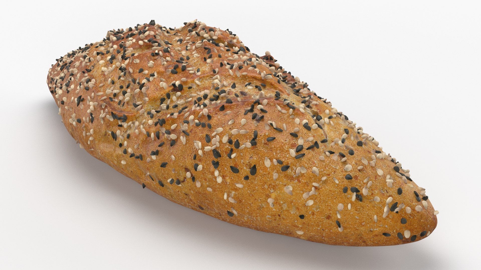 3D Multigrain Bread With Sesame - TurboSquid 1796317