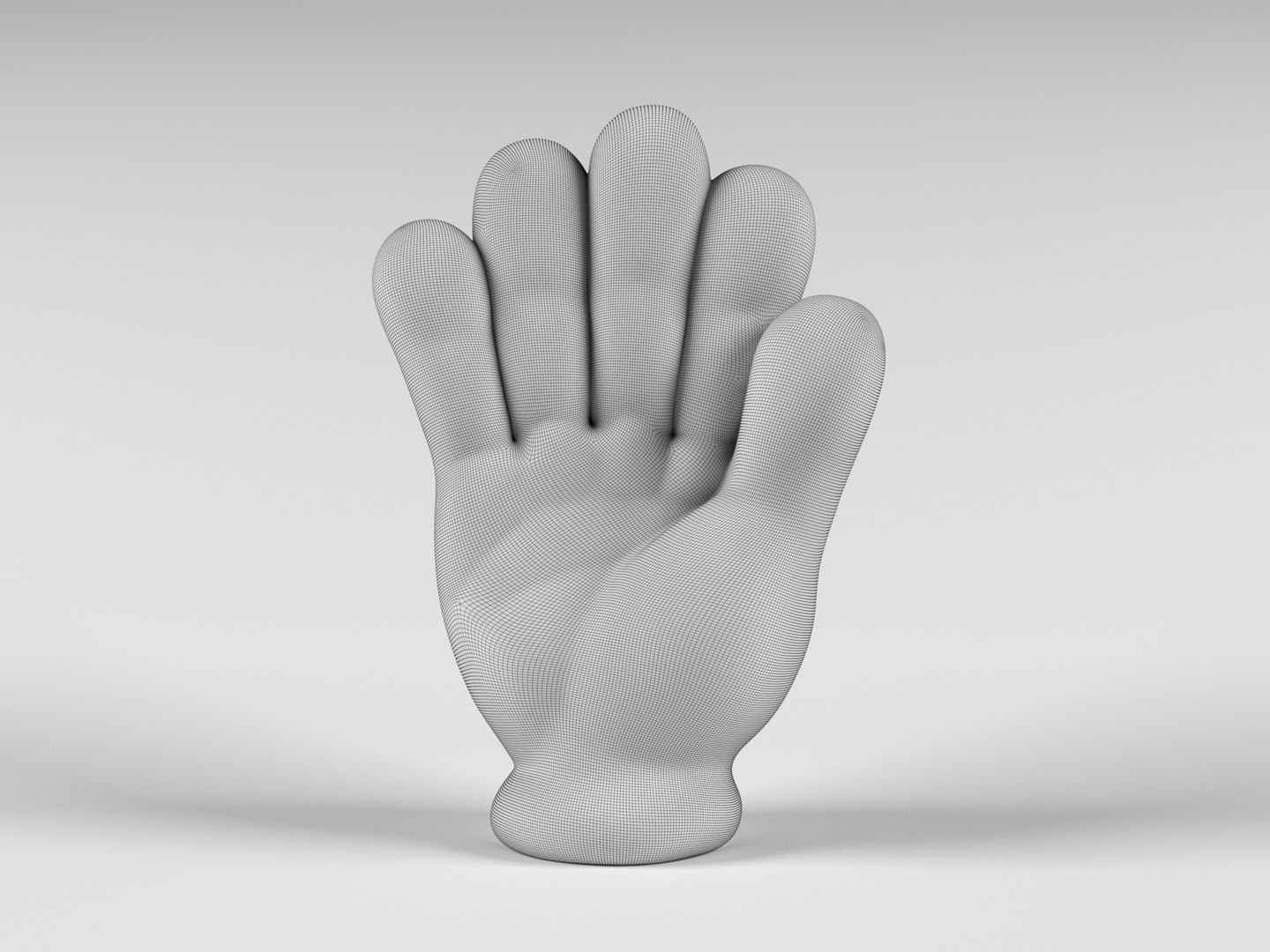 3D Cartoon Hand 5 Fingers - Palm - TurboSquid 2458036