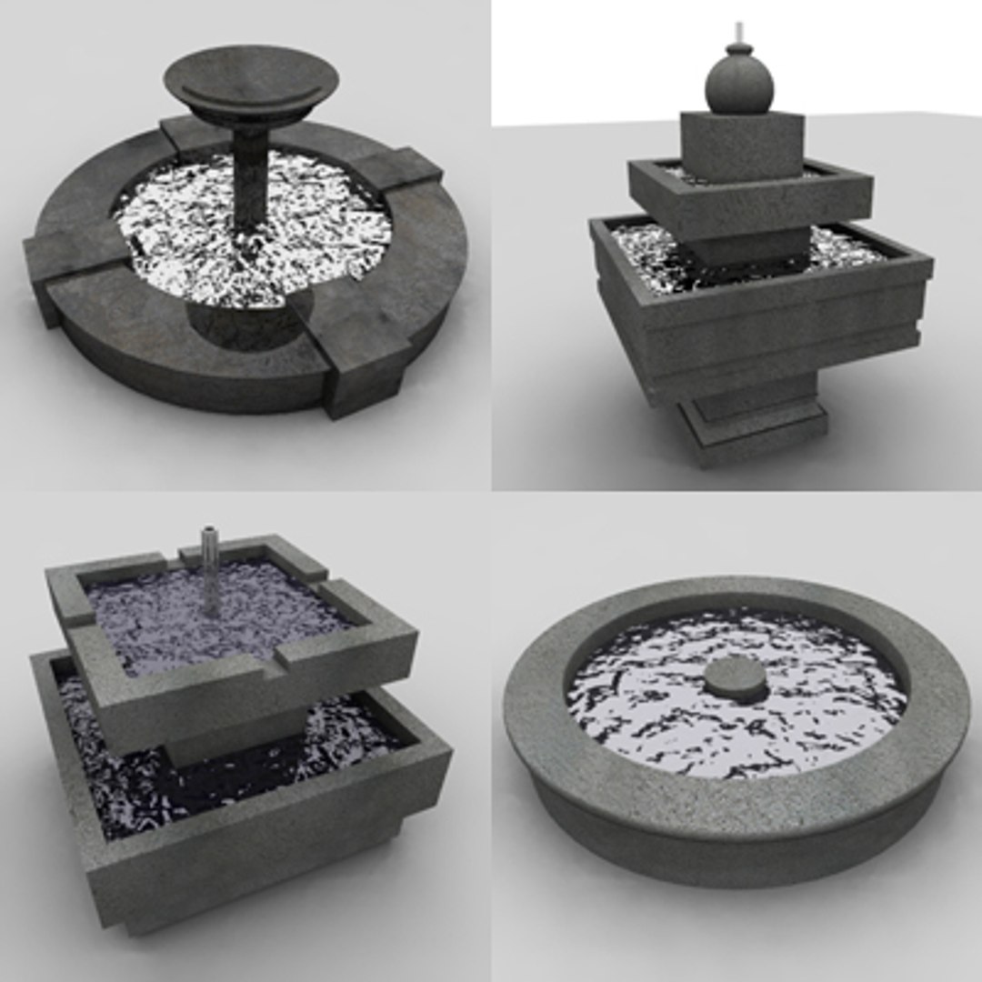 3d Model Fountain Modern