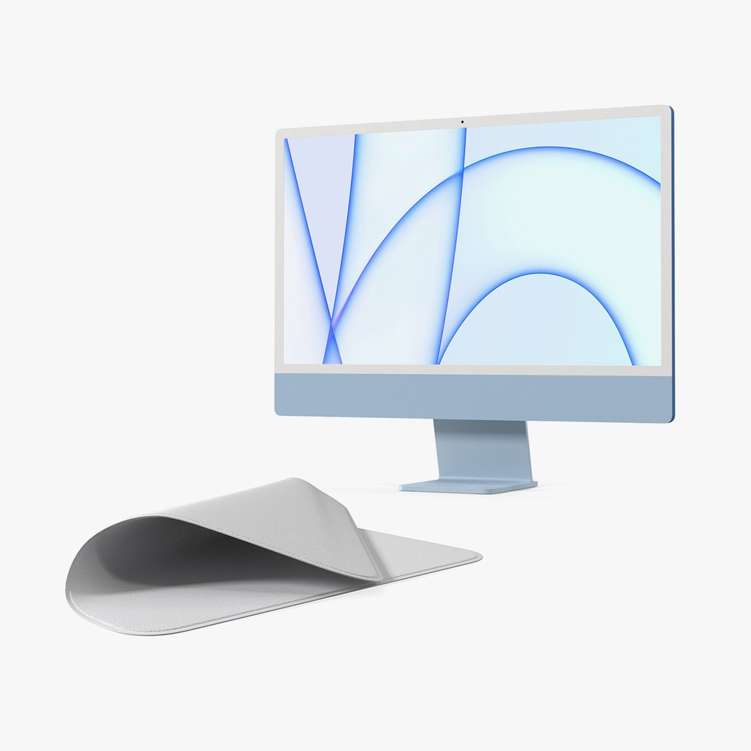 Apple iMac 2021 with Polishing Cloth Collection 3D model - TurboSquid ...