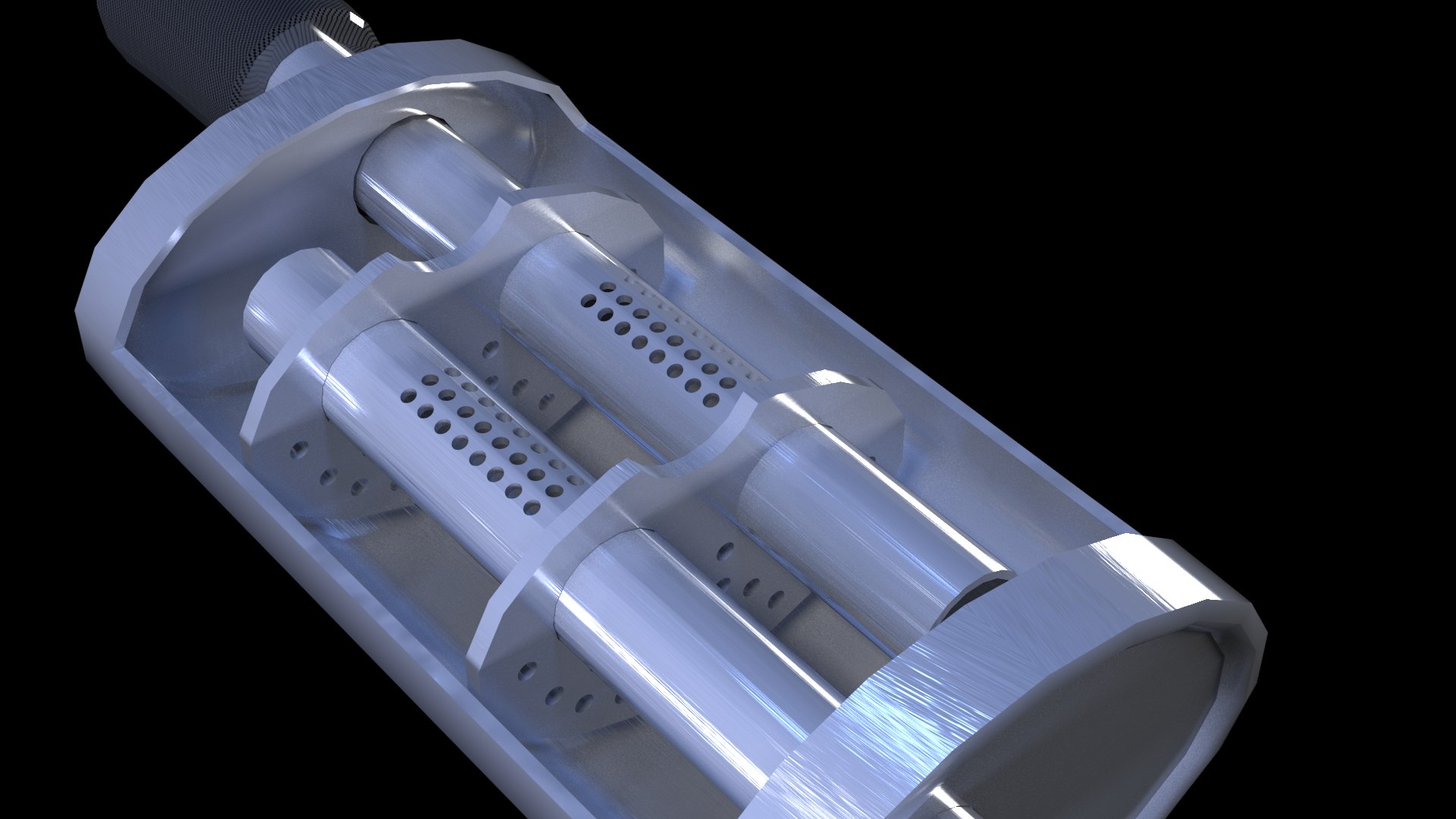 Muffler Cross-Section 3D Model - TurboSquid 1953018