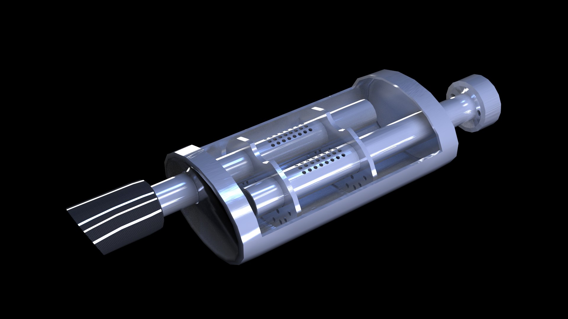 Muffler Cross-Section 3D Model - TurboSquid 1953018