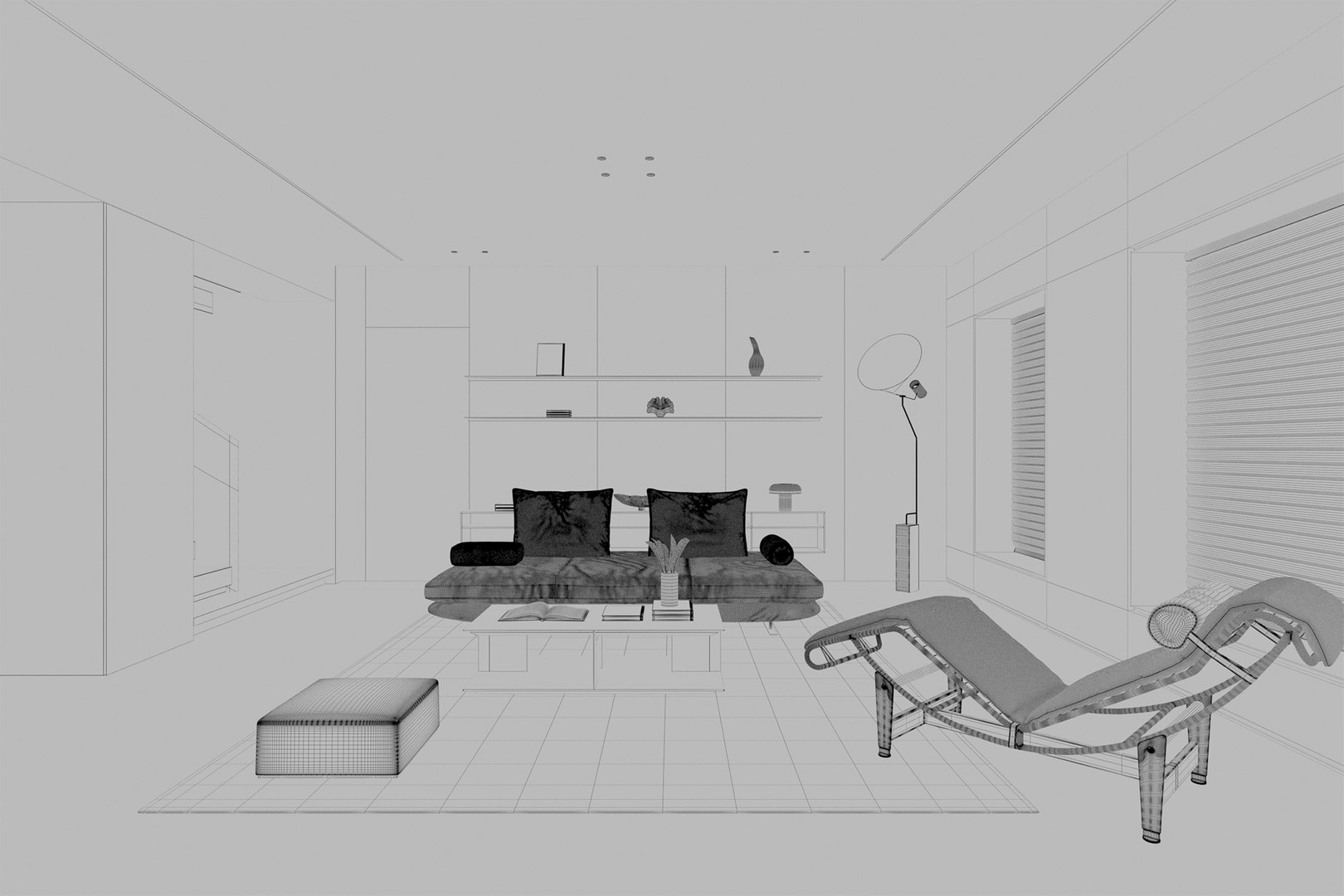 3D Modern Living Room Dining Room - TurboSquid 2400967