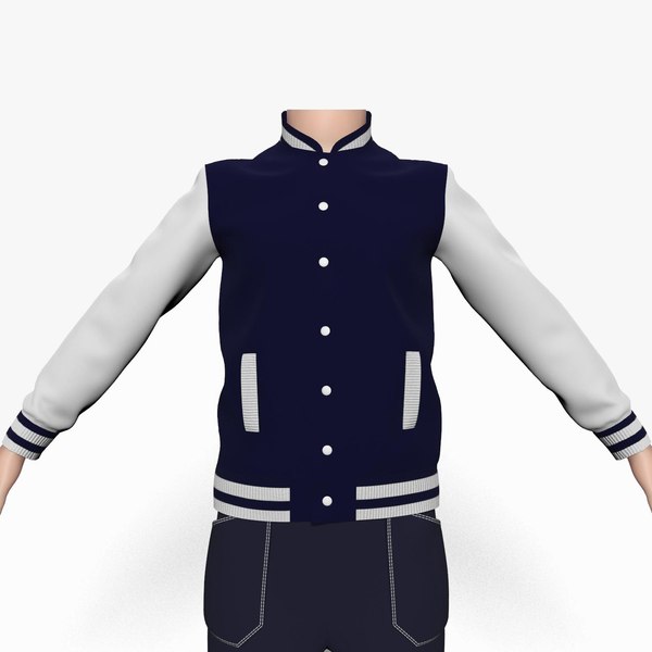 3d model jacket pants boy