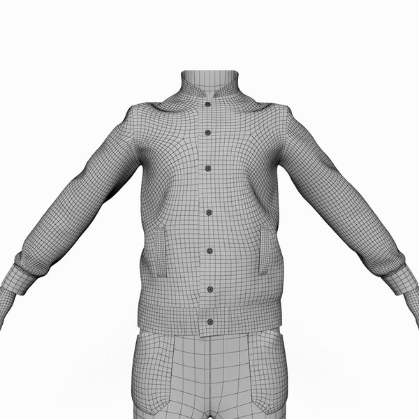 3d model jacket pants boy