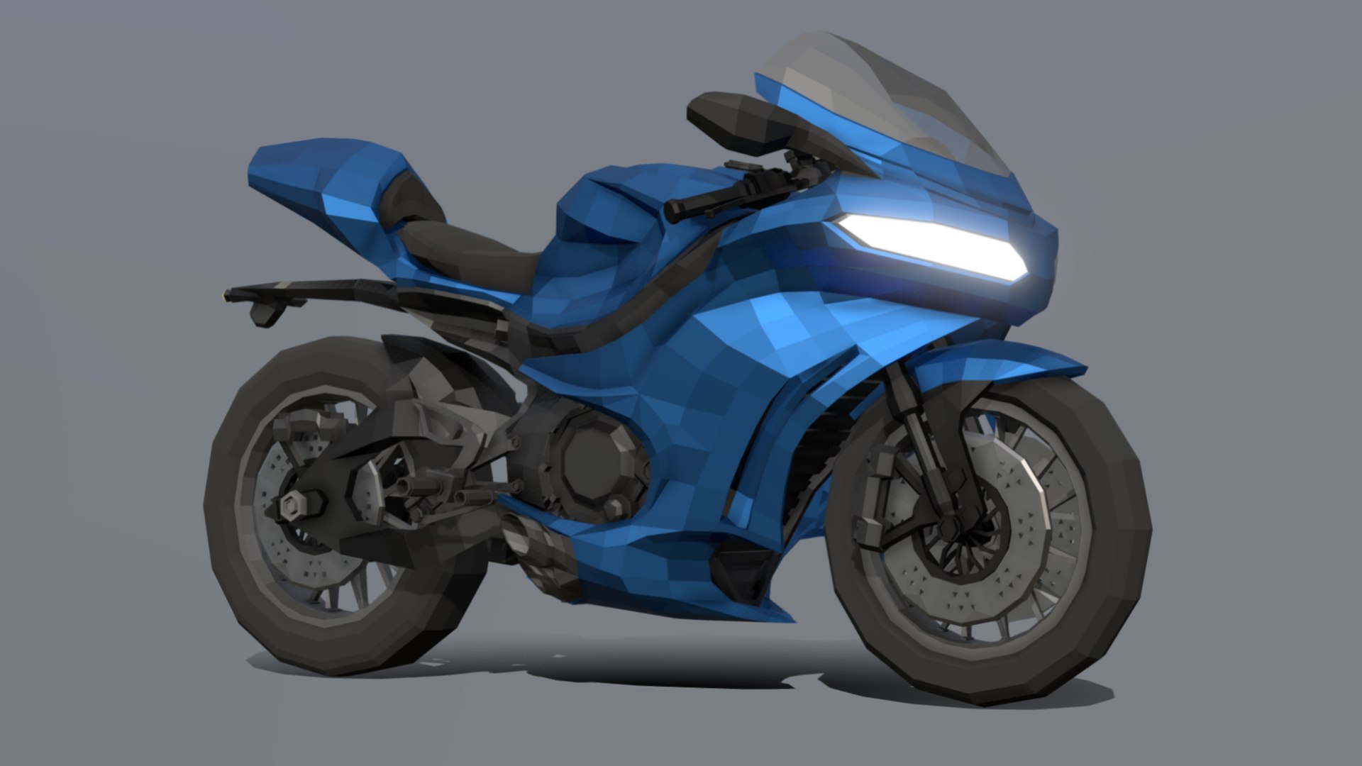 3D Low Poly Sports Motorcycle - Dolphin - TurboSquid 2354818