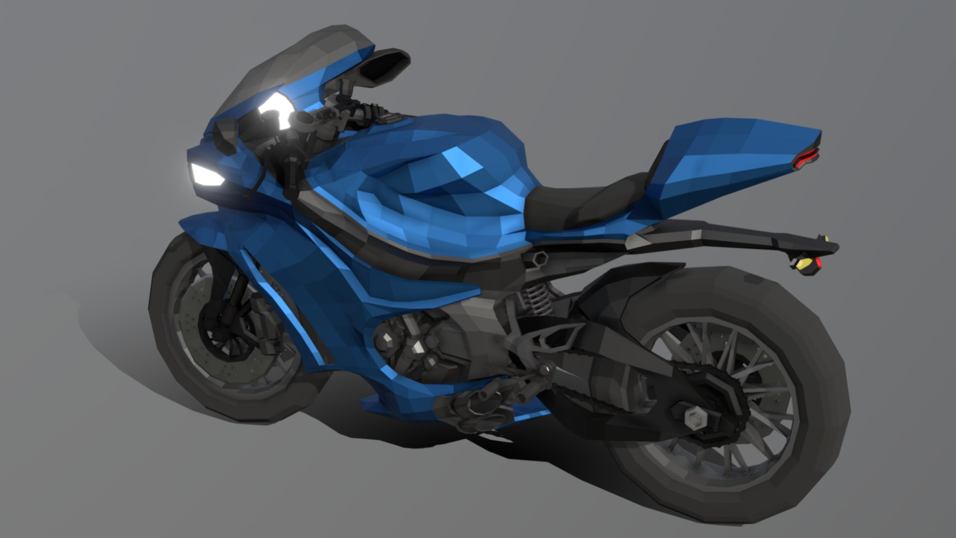 3D Low Poly Sports Motorcycle - Dolphin - TurboSquid 2354818