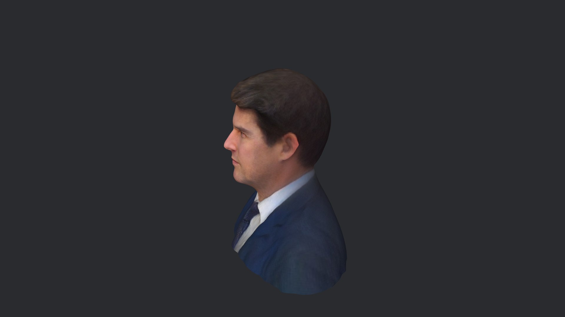 3D Tom Cruise- Realistic Bust Head Ready 3d Model - TurboSquid 2230892