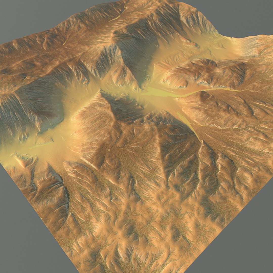 3d mountain terrain model