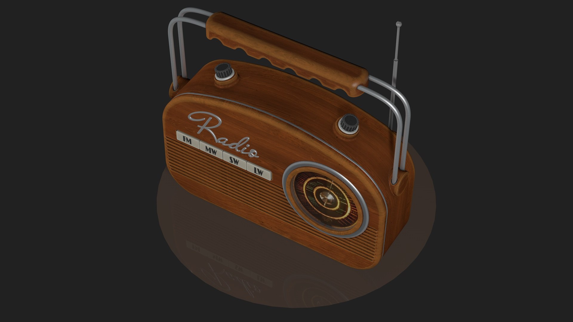 3D High Poly Vintage Radio V2 Model - TurboSquid 1811196