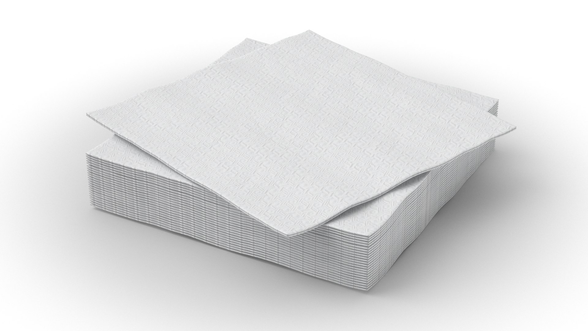 White Napkin 3D Model - TurboSquid 1437924
