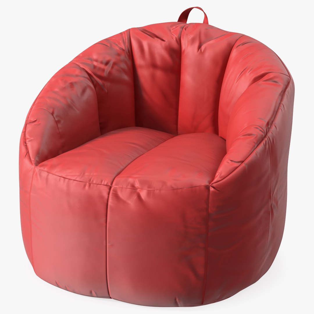 3D Sack Chair Big Joe Red - TurboSquid 2079933