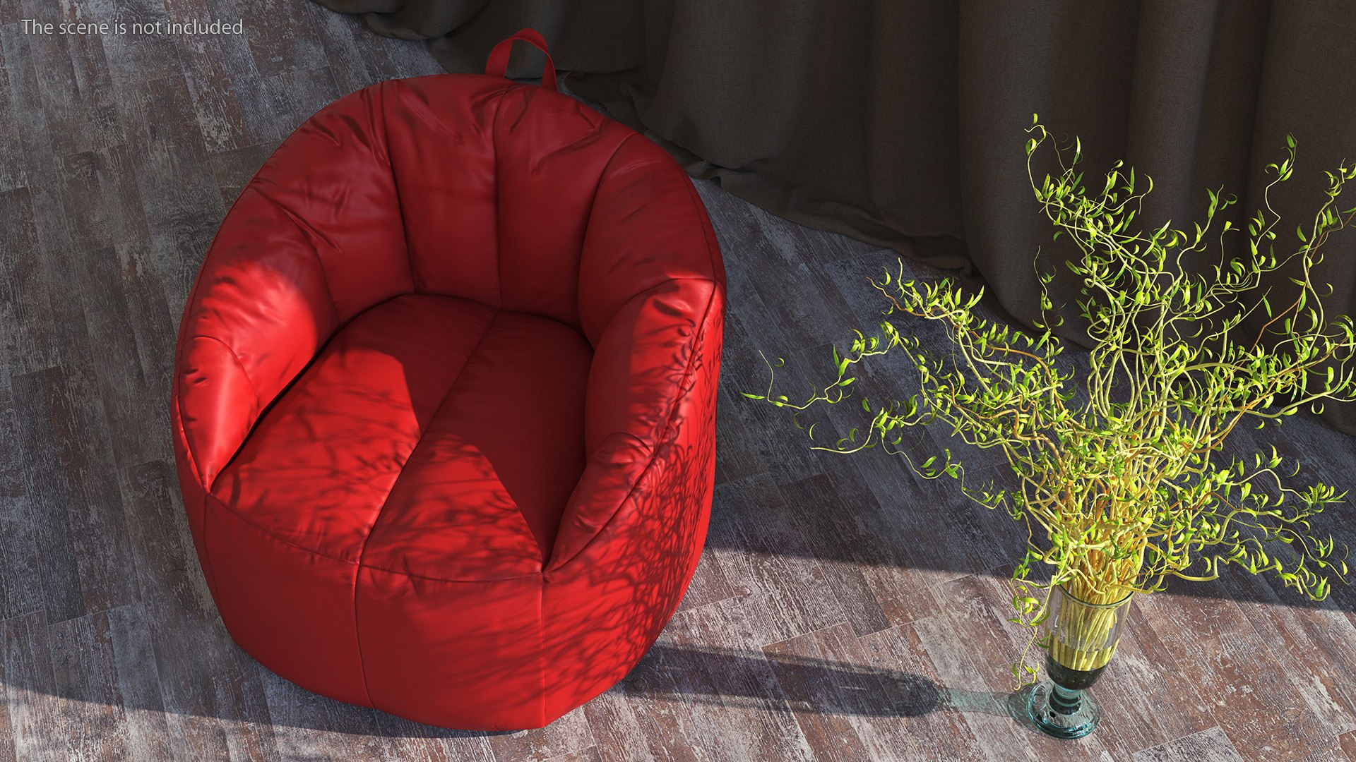 3D Sack Chair Big Joe Red - TurboSquid 2079933