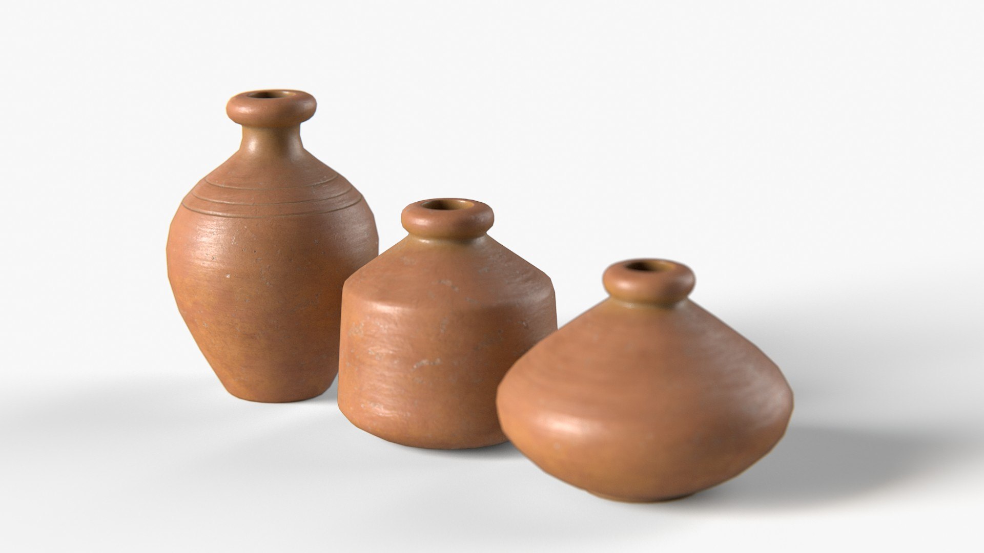 Pottery Clay Pots 3D Model - TurboSquid 2108412