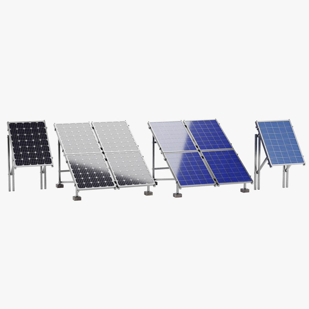 3D Solar Panels Set model - TurboSquid 1735779