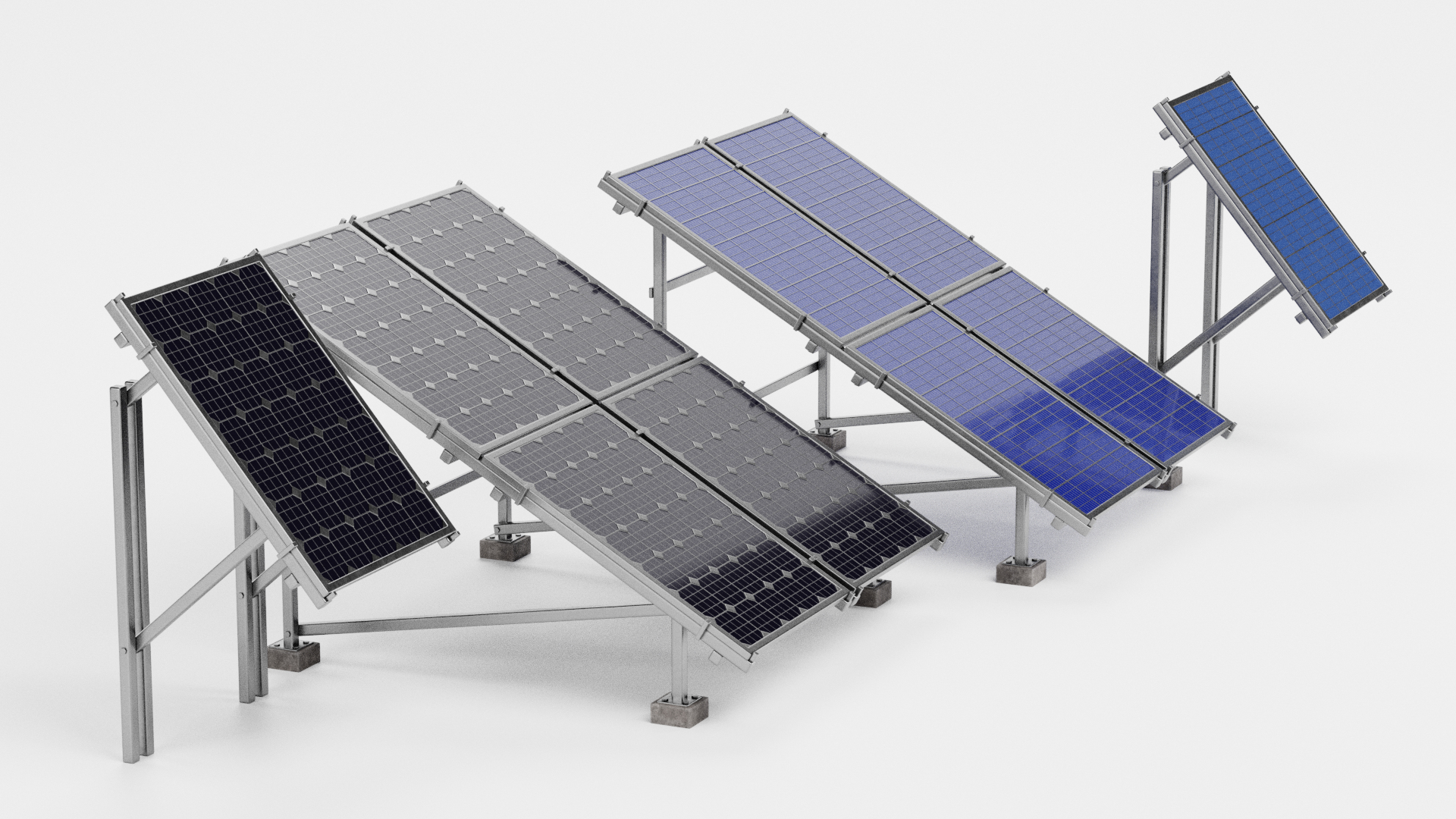 3D Solar Panels Set model - TurboSquid 1735779