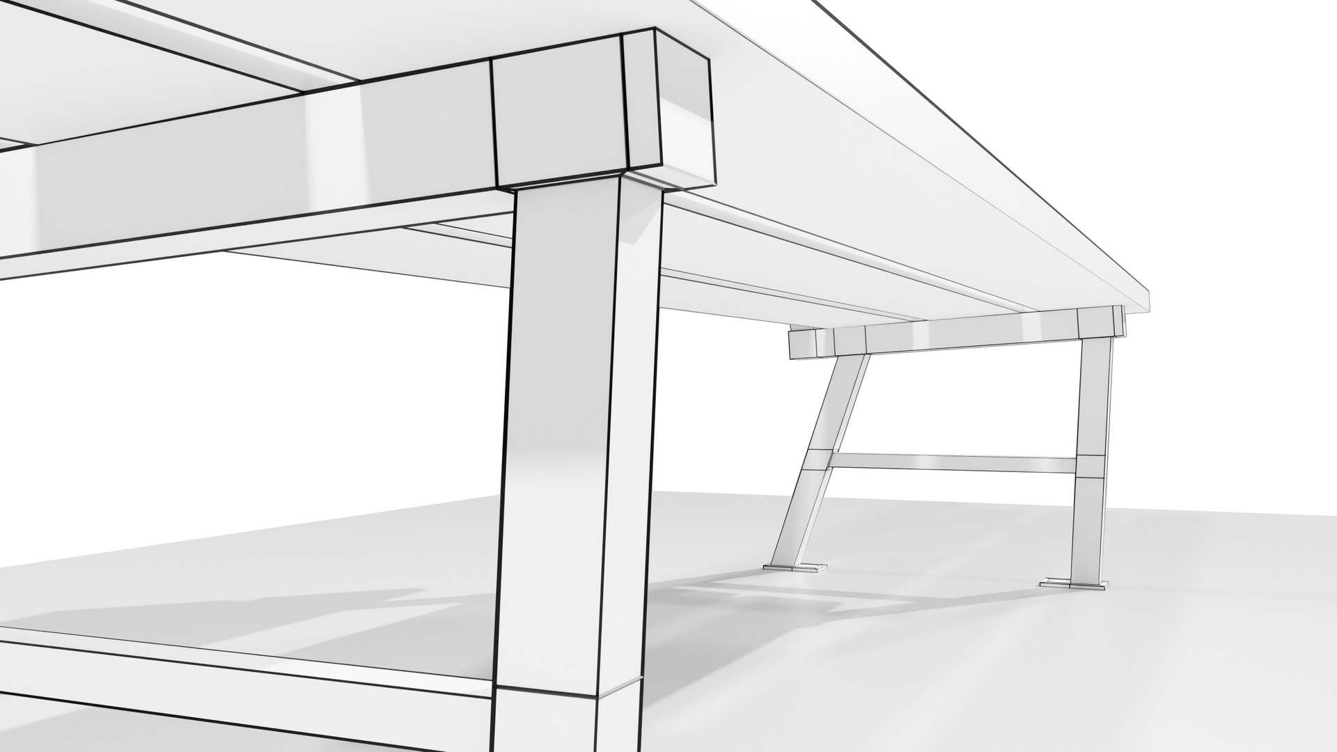 Wood Metal Bench Model - TurboSquid 2087356
