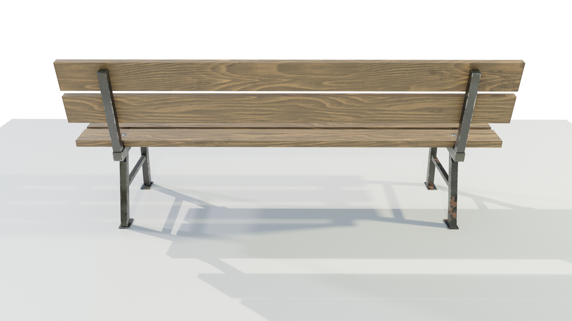 Wood Metal Bench Model - TurboSquid 2087356