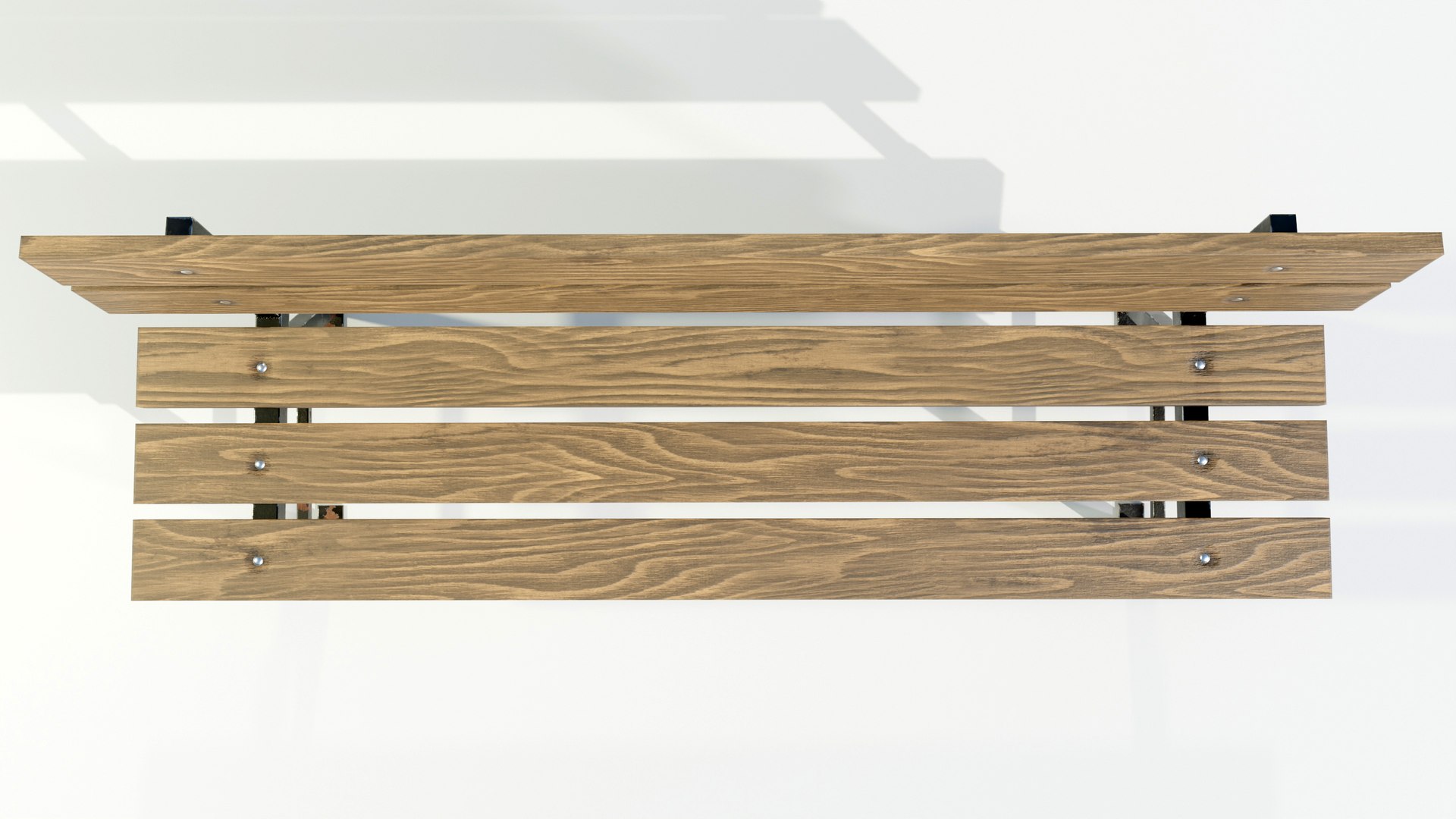 Wood Metal Bench Model - TurboSquid 2087356