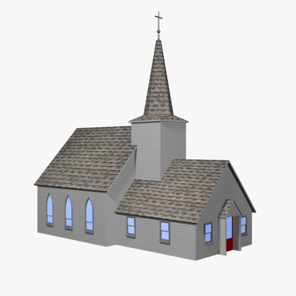 frontier church 3d model