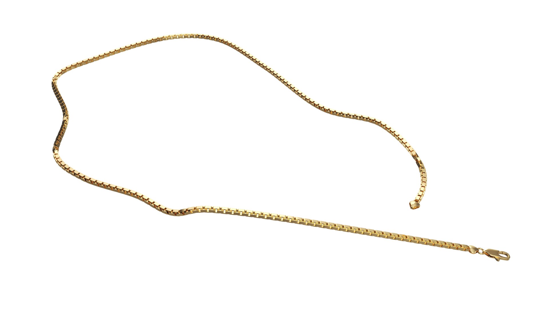 Gold Box Chain Rigged For Maya Model - TurboSquid 2124338