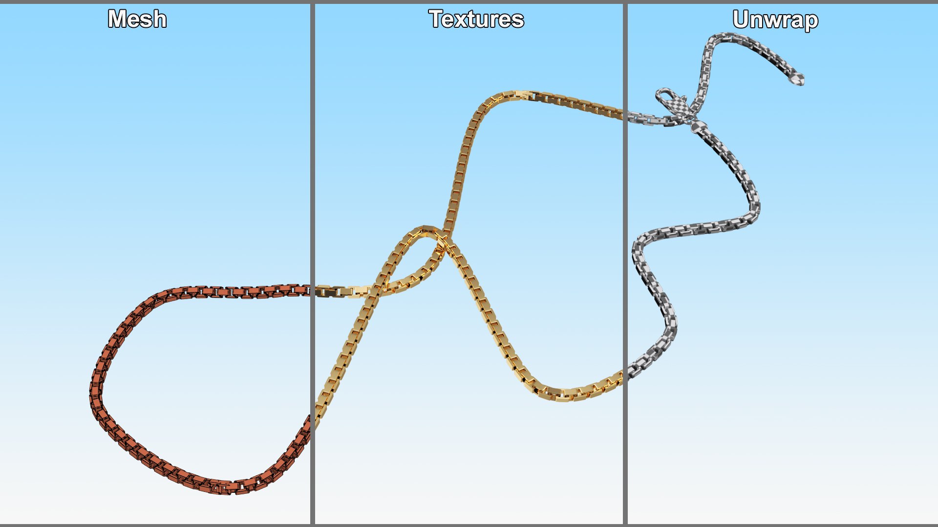 Gold Box Chain Rigged For Maya Model - TurboSquid 2124338