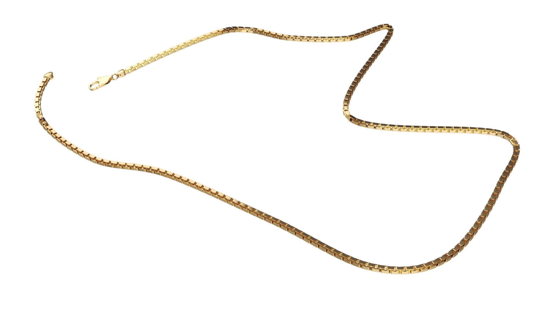 Gold Box Chain Rigged For Maya Model - TurboSquid 2124338