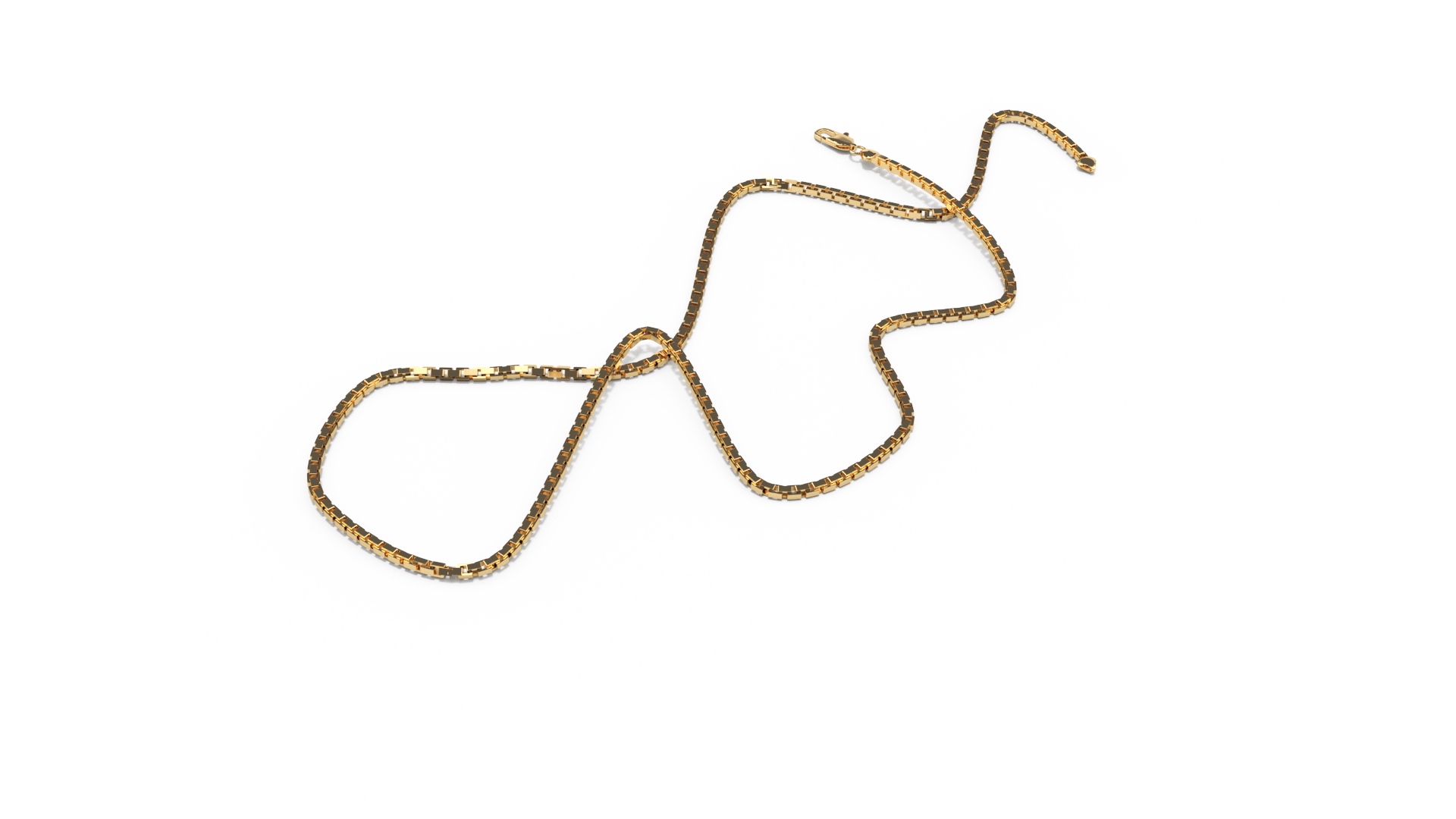 Gold Box Chain Rigged For Maya Model - TurboSquid 2124338