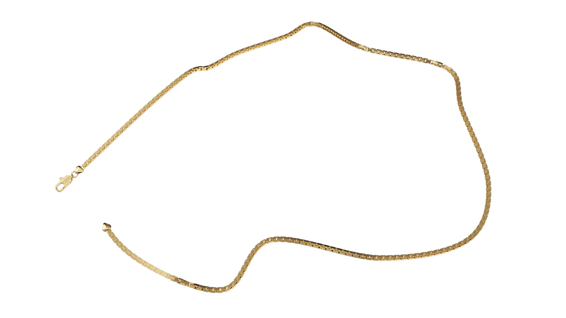 Gold Box Chain Rigged For Maya Model - TurboSquid 2124338