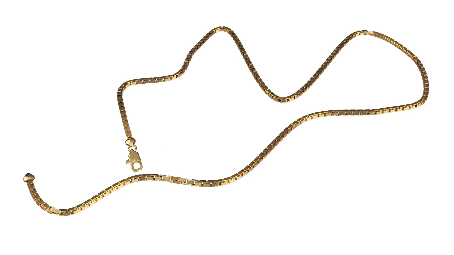 Gold Box Chain Rigged For Maya Model - TurboSquid 2124338