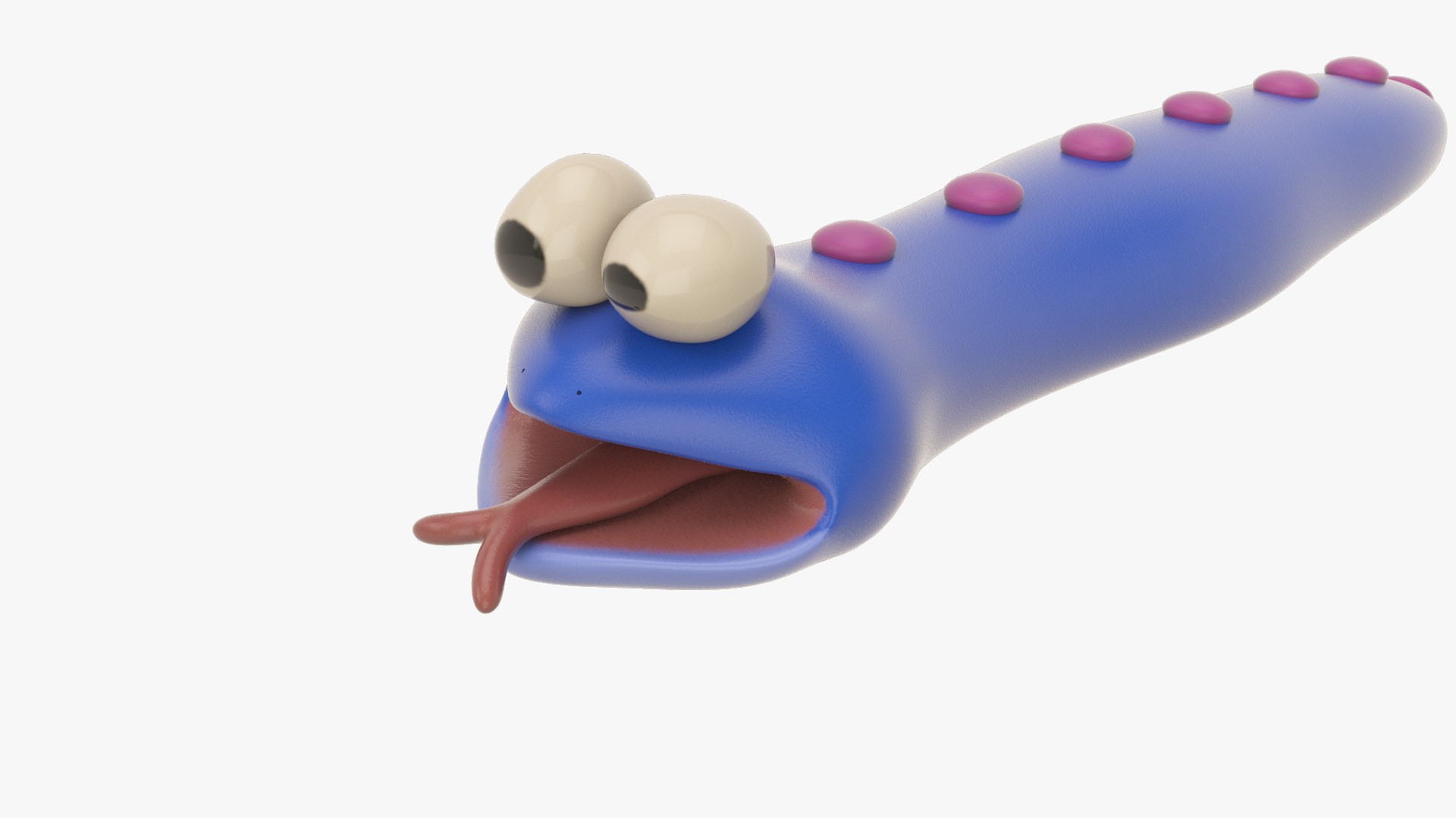 Cartoon Friendly Worm 3D Model - TurboSquid 1817407