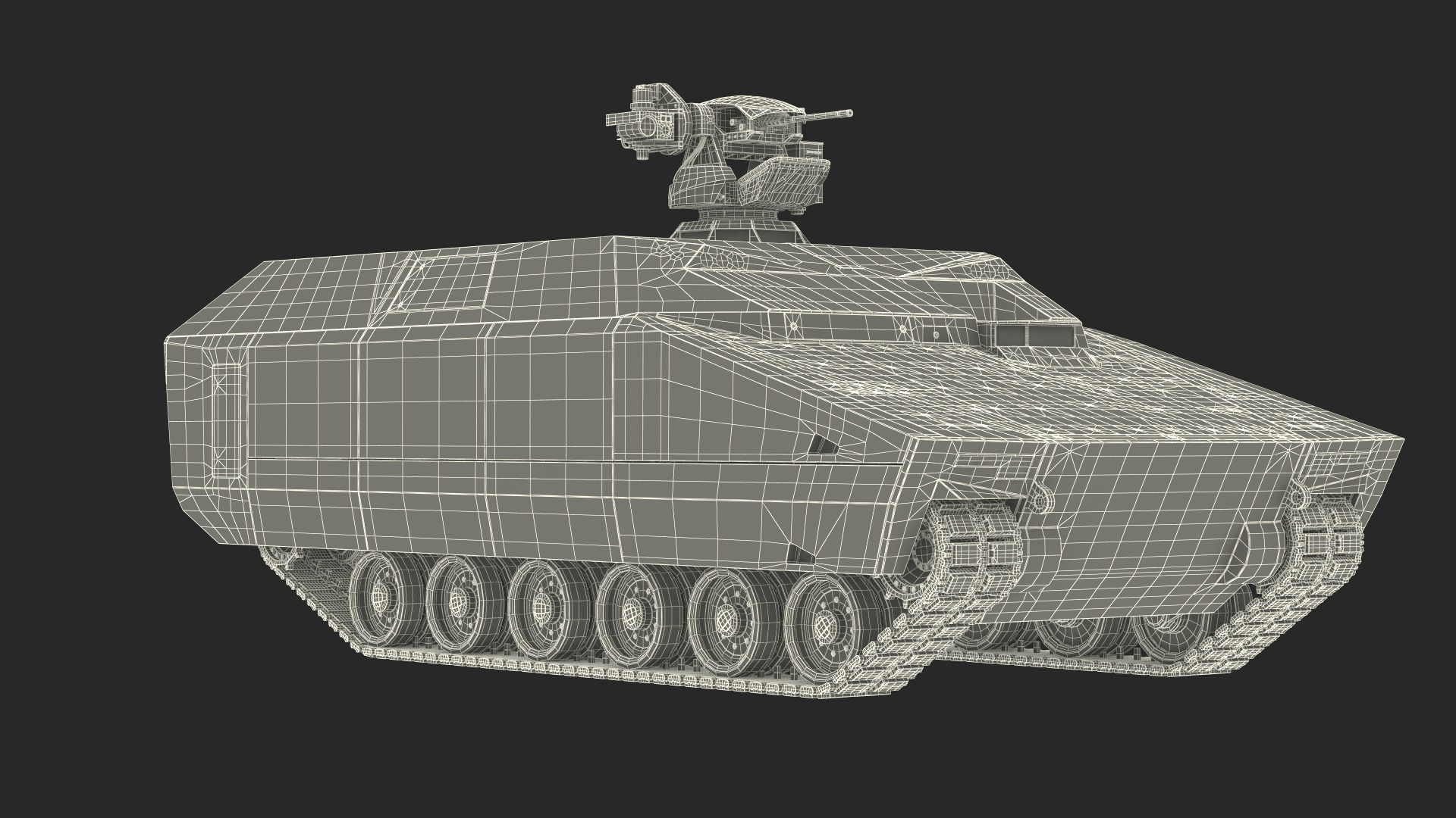 Next Gen Tracked Marine Assault Vehicle With Machine Gun Rigged 3D ...