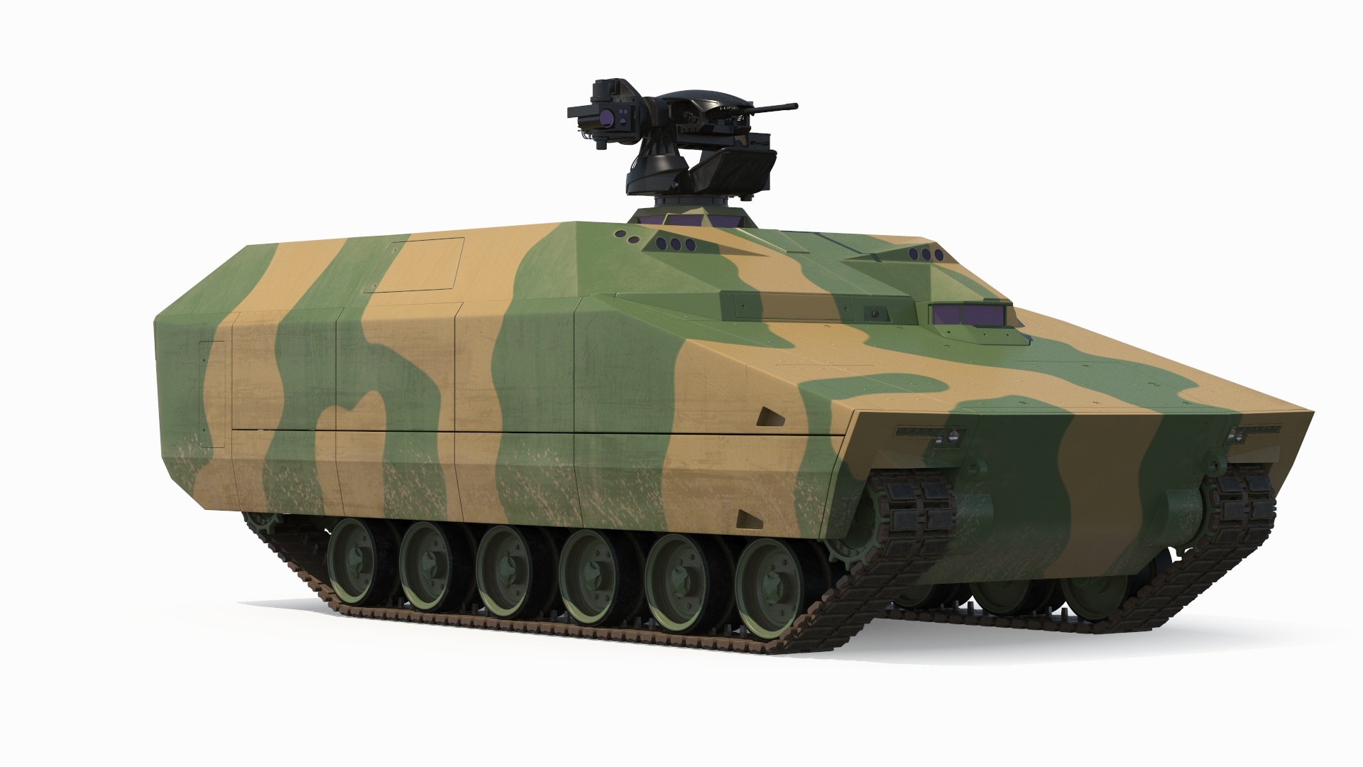 Next Gen Tracked Marine Assault Vehicle With Machine Gun Rigged 3D ...