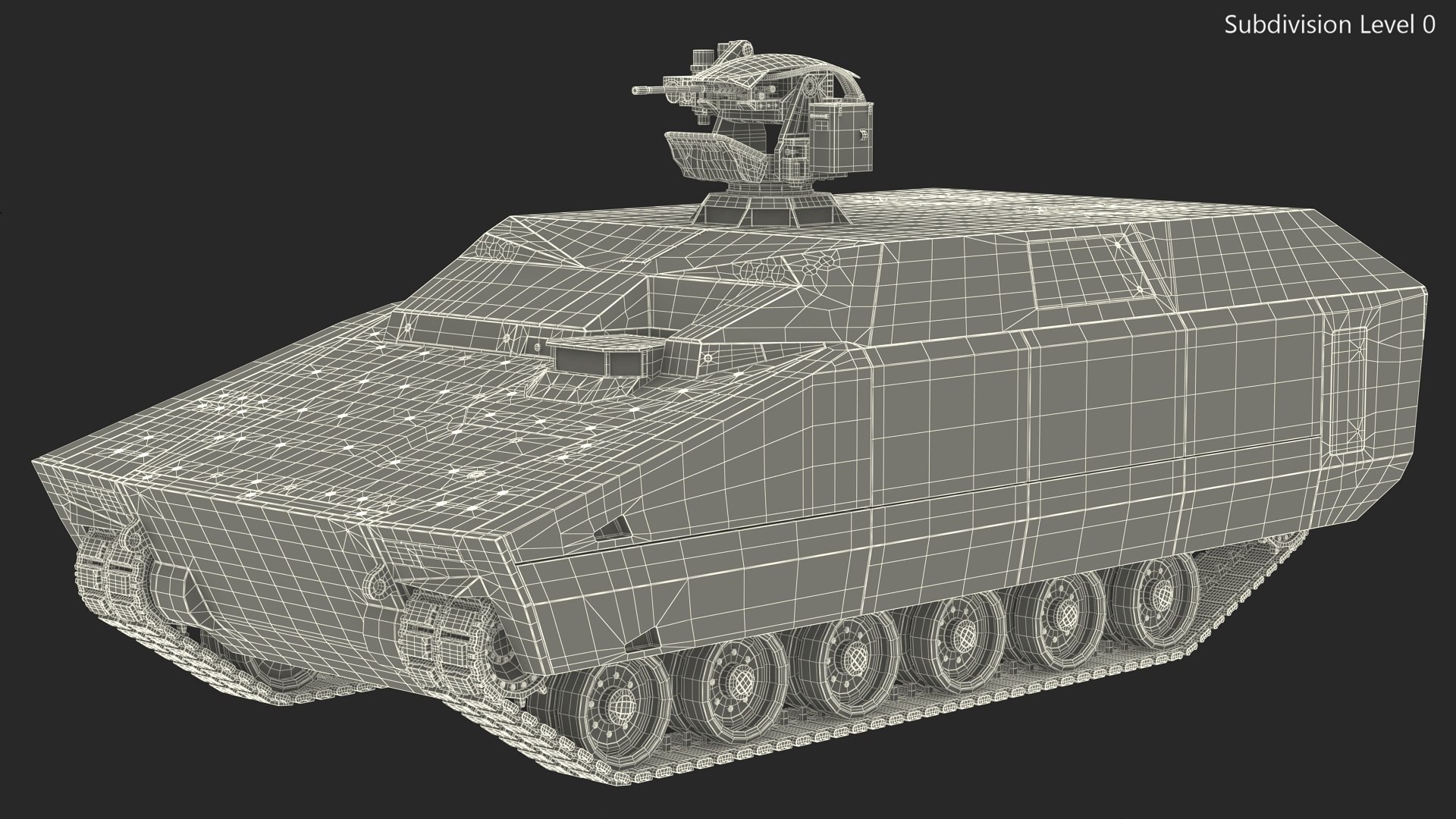 Next Gen Tracked Marine Assault Vehicle With Machine Gun Rigged 3D ...