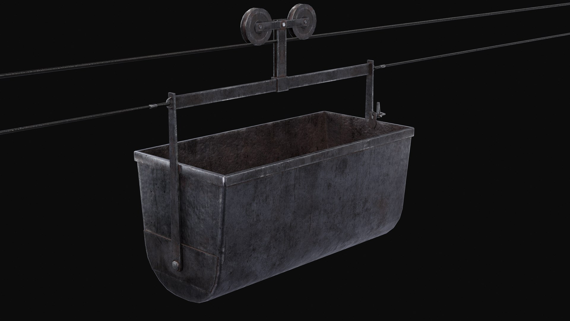 3D Mine Large Hanging Cart - TurboSquid 2066829