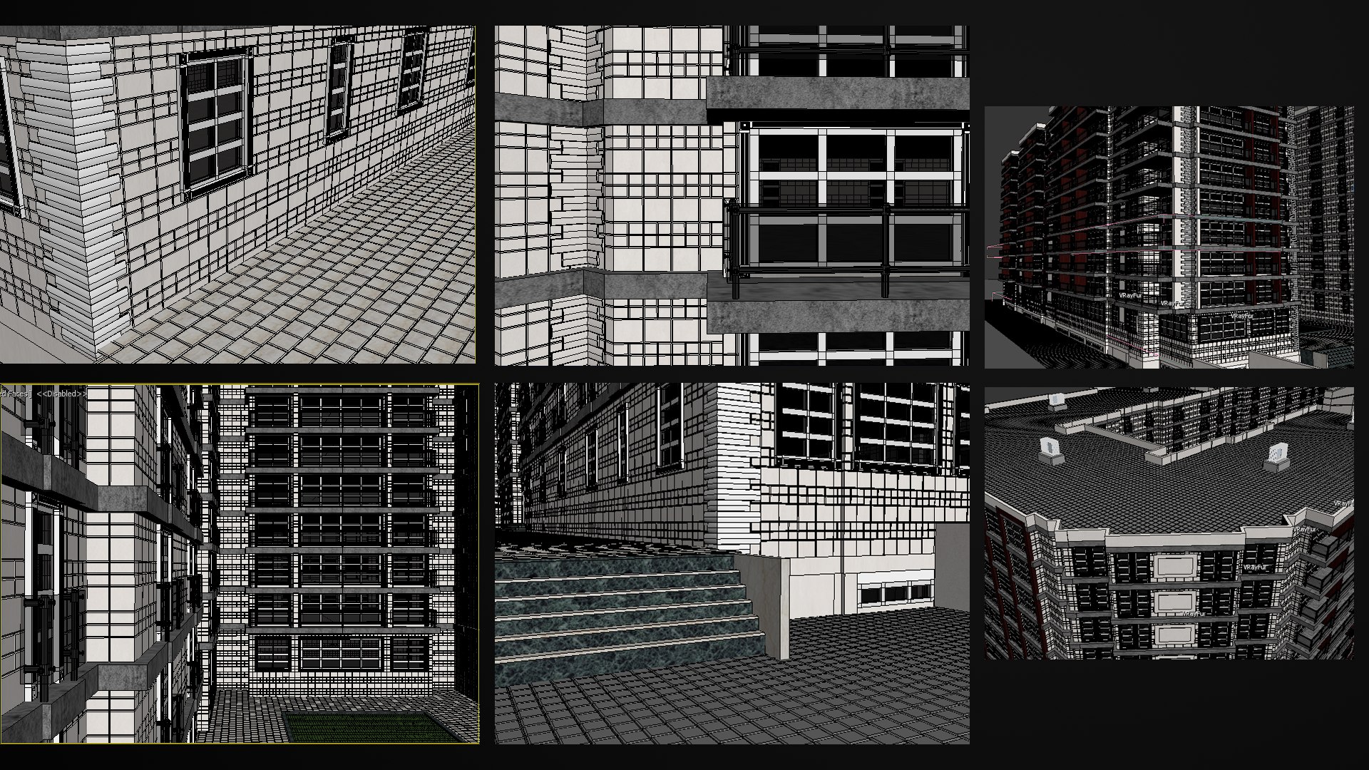 3D U-Shaped Apartment Building Exterior Model - TurboSquid 1850843